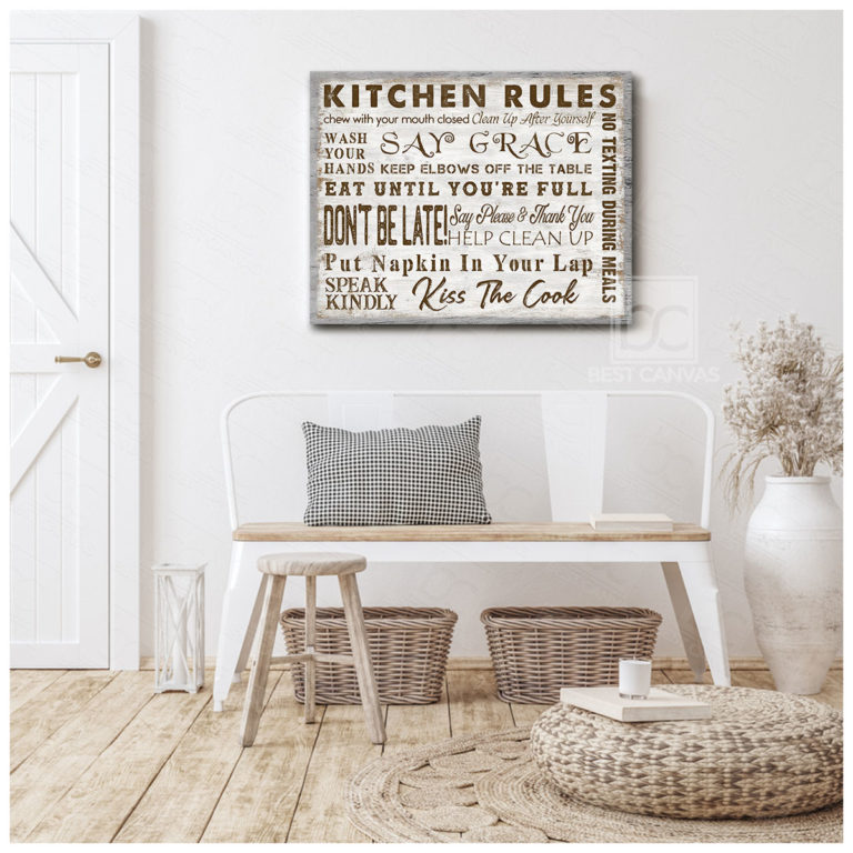 Kitchen Rules Canvas
