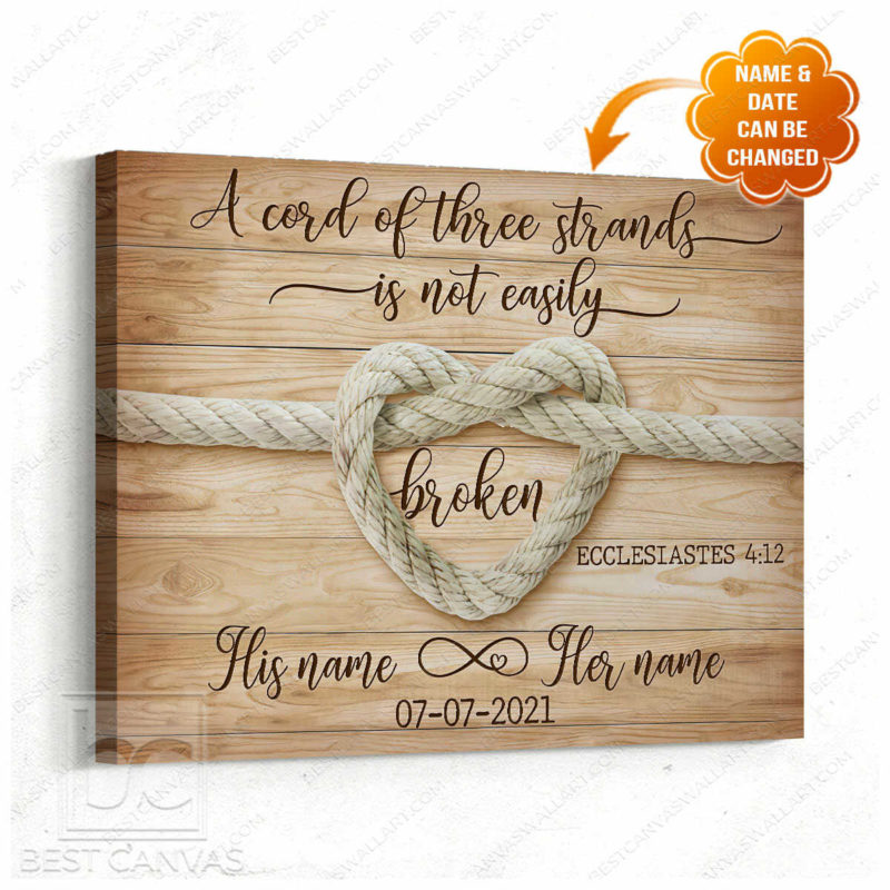 Top Beautiful Wedding Gifts A Cord Of Three Strands Is Not Easily ...