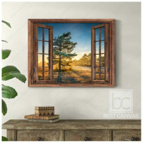 Top 03 Gorgeous Morning Breathtaking View Tree Canvas With Beautiful ...