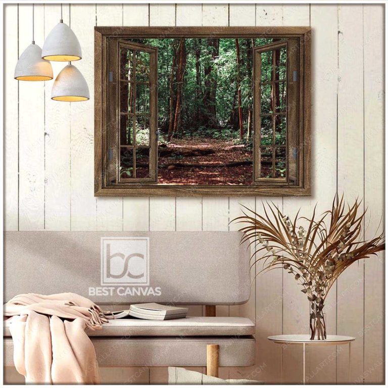 Into The Forest I Go Through Rustic Window Wrapped Or Framed Canvas ...