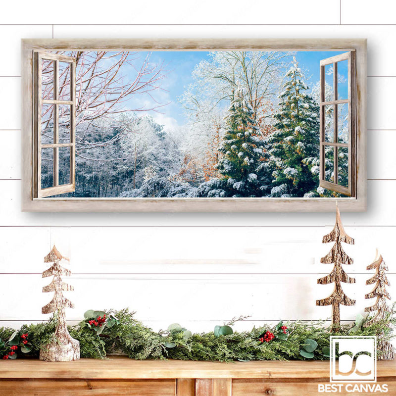 Pine Tree Forest Canvas Wall Art Gorgeous Sunrise Pine Tree Art Through ...