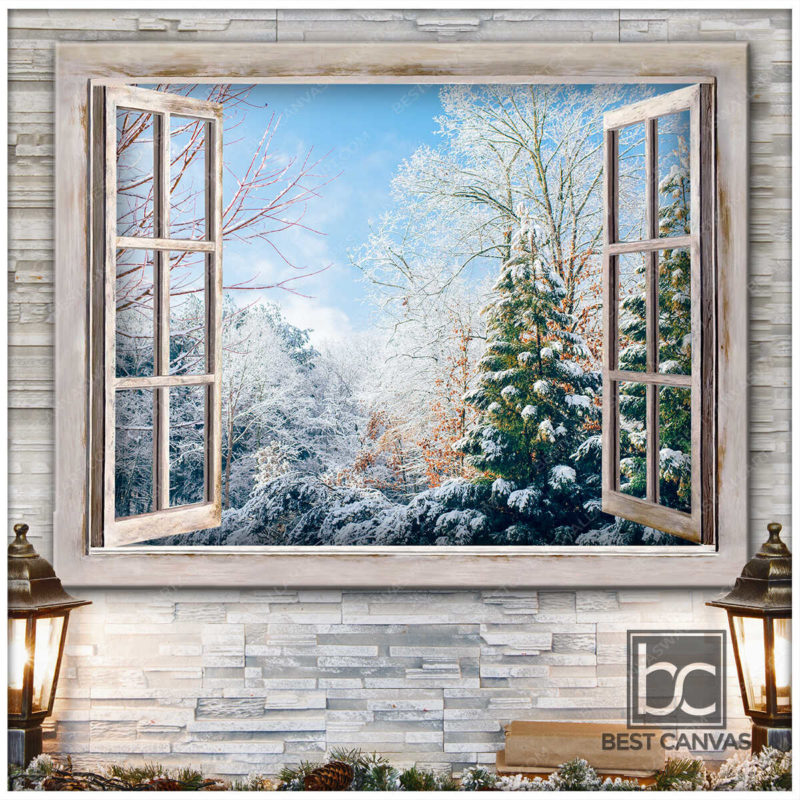 Pine Tree Forest Canvas Wall Art Gorgeous Sunrise Pine Tree Art Through ...