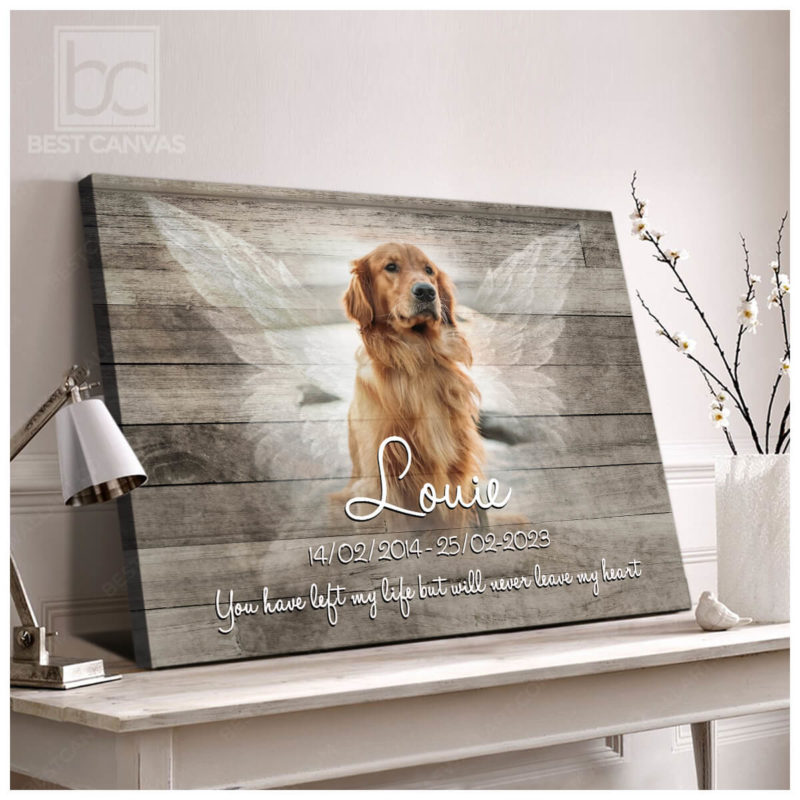 Personalized Dog Memorial Canvas, Gift For Loss Of Dog, Dog Loss Photo ...