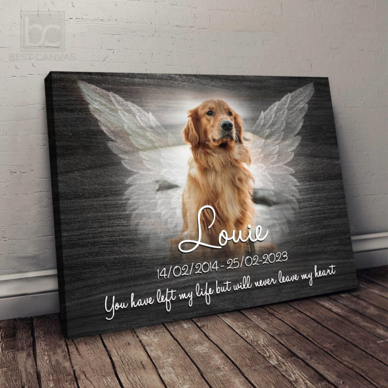 Personalized Dog Memorial Canvas, Gift For Loss Of Dog, Dog Loss Photo Canvas, Sympathy Gifts ...