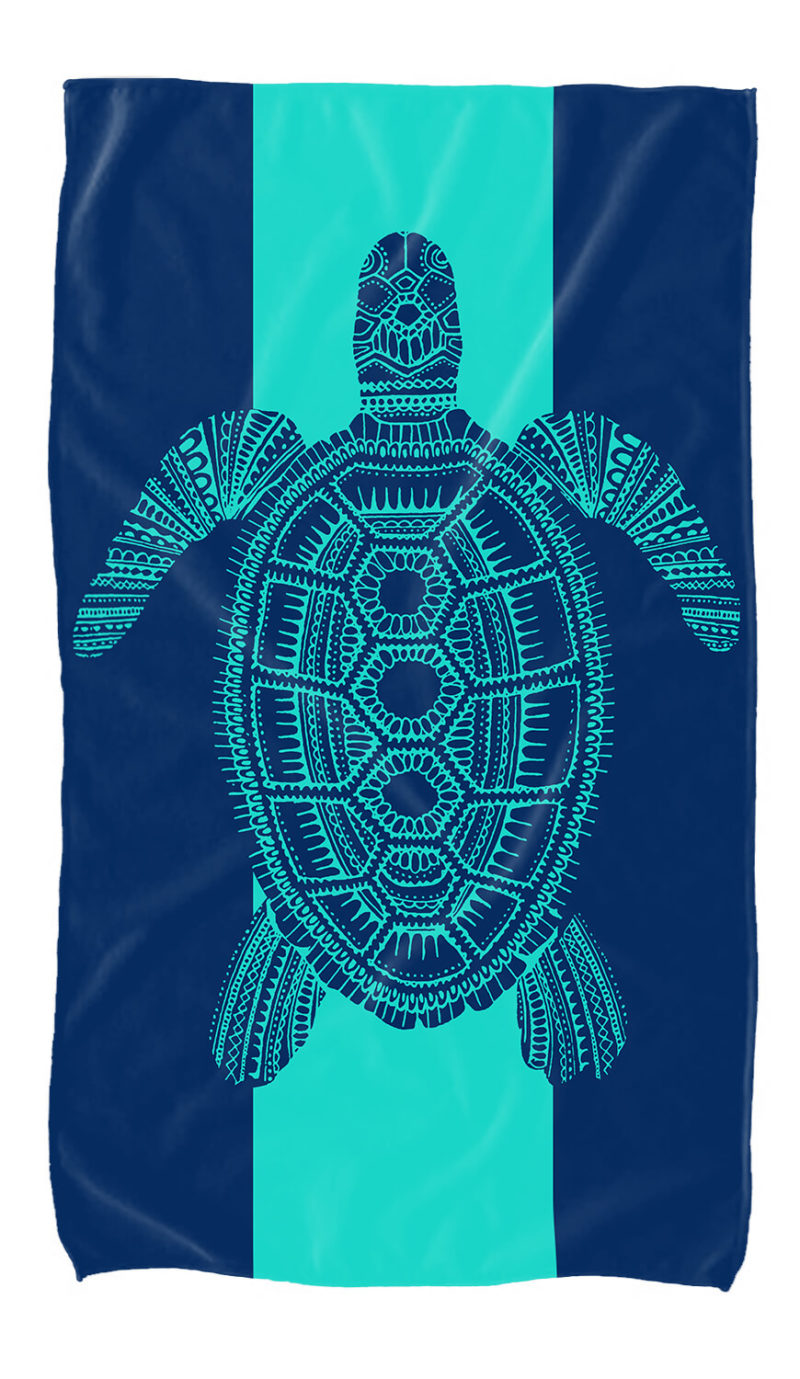Sea Turtle Beach Towel, Blue Sea Turtle Towel, Beach Towel For Turtle ...